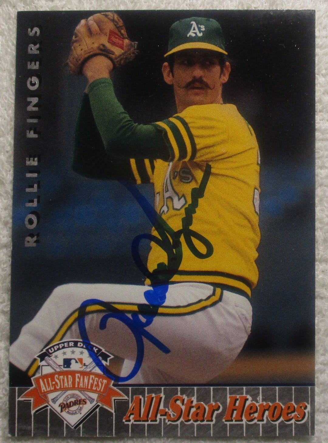 Rollie Fingers All-star Fanfest Autographed Card Athletics No COA - Etsy