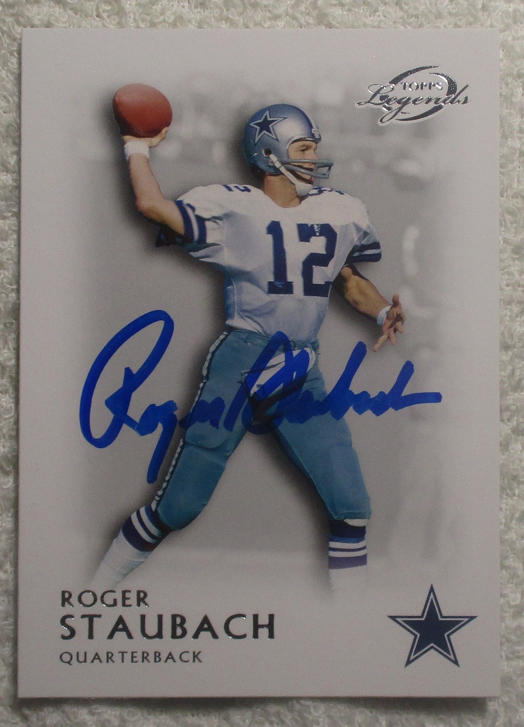 Roger Staubach Legends Autographed Card Cowboys No COA - Etsy