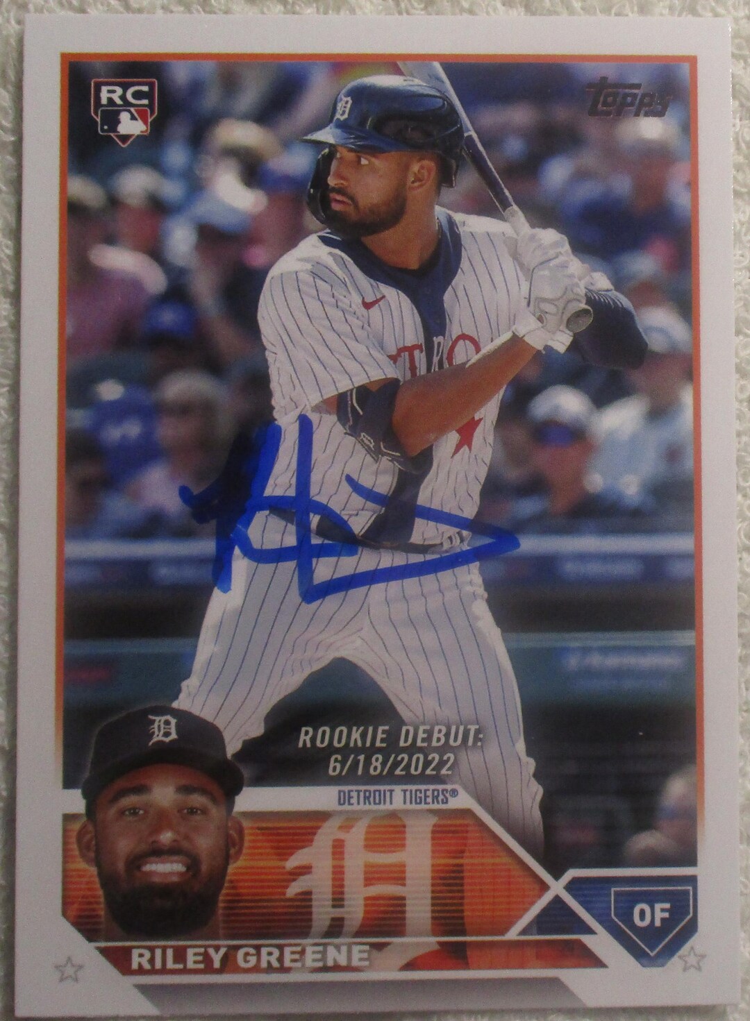 Riley Greene Rookie Autographed Card Tigers No COA - Etsy