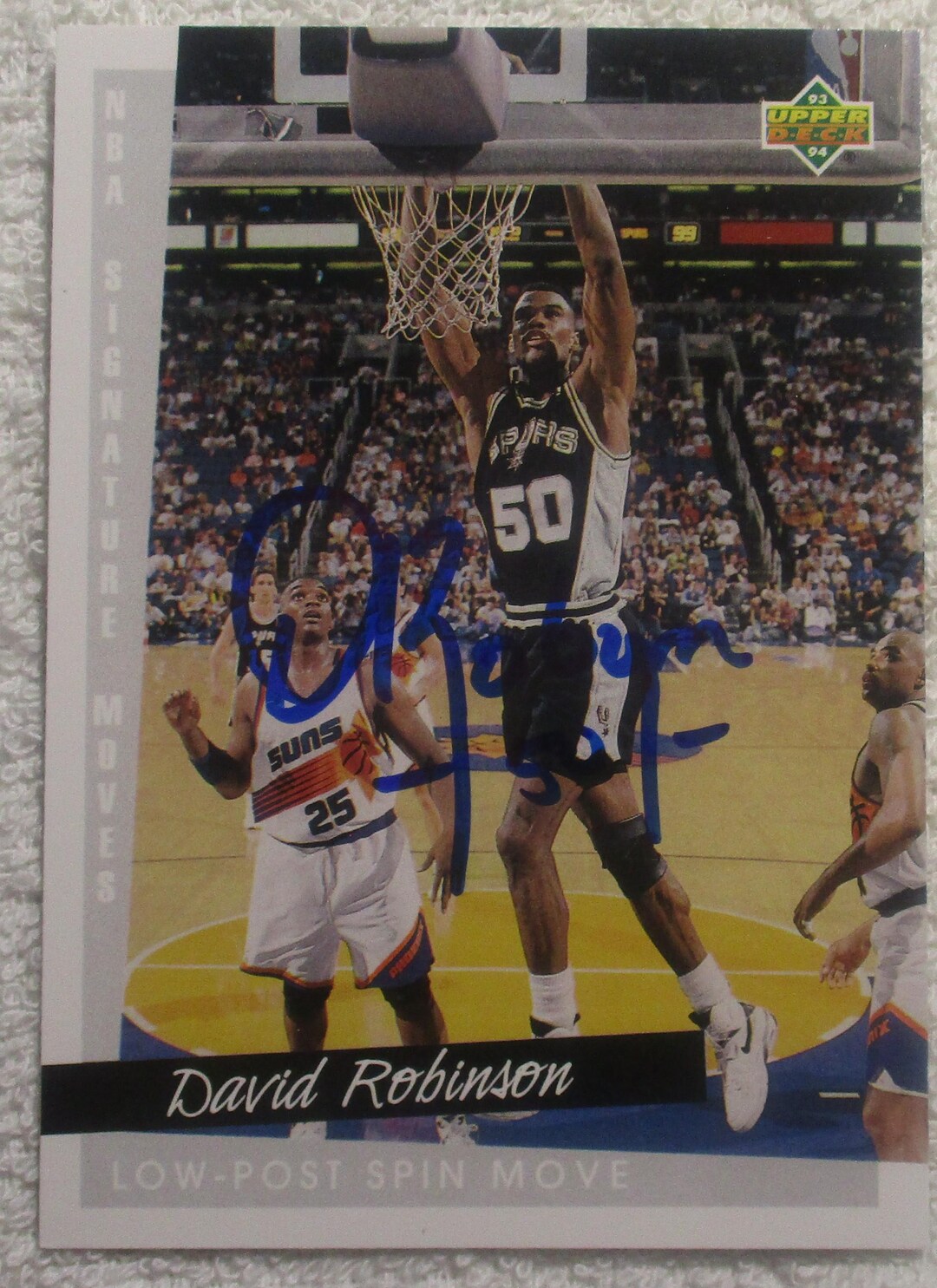 David Robinson Signature Moves Autographed Card Spurs No COA - Etsy
