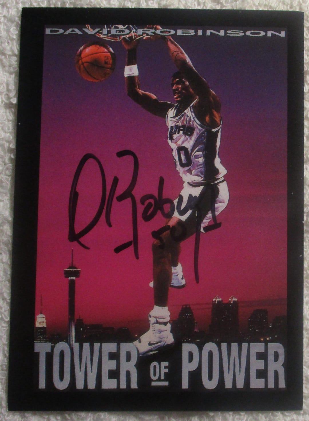 David Robinson Tower of Power Autographed Card Spurs No COA - Etsy