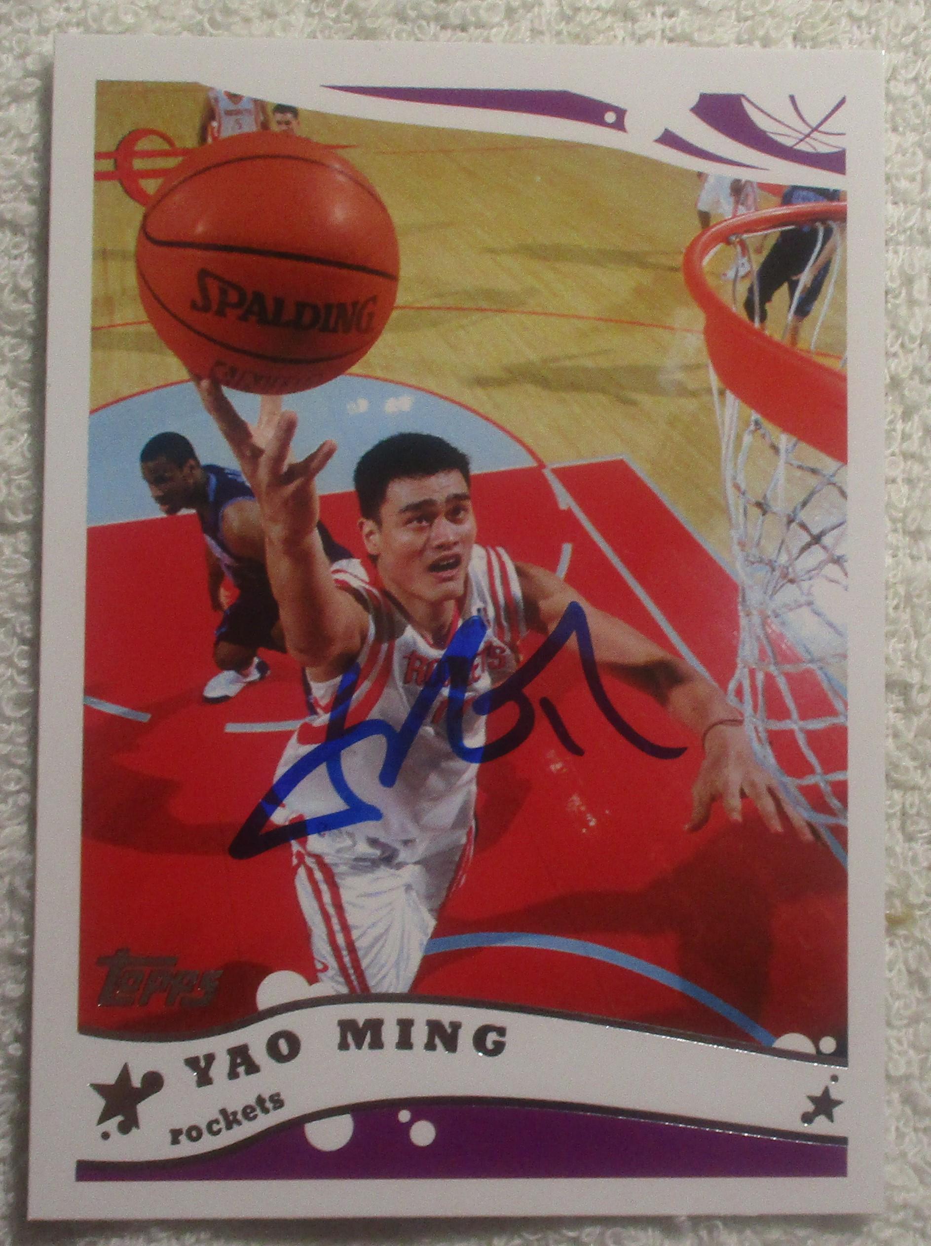 Yao Ming Autographed Card Rockets No COA - Etsy