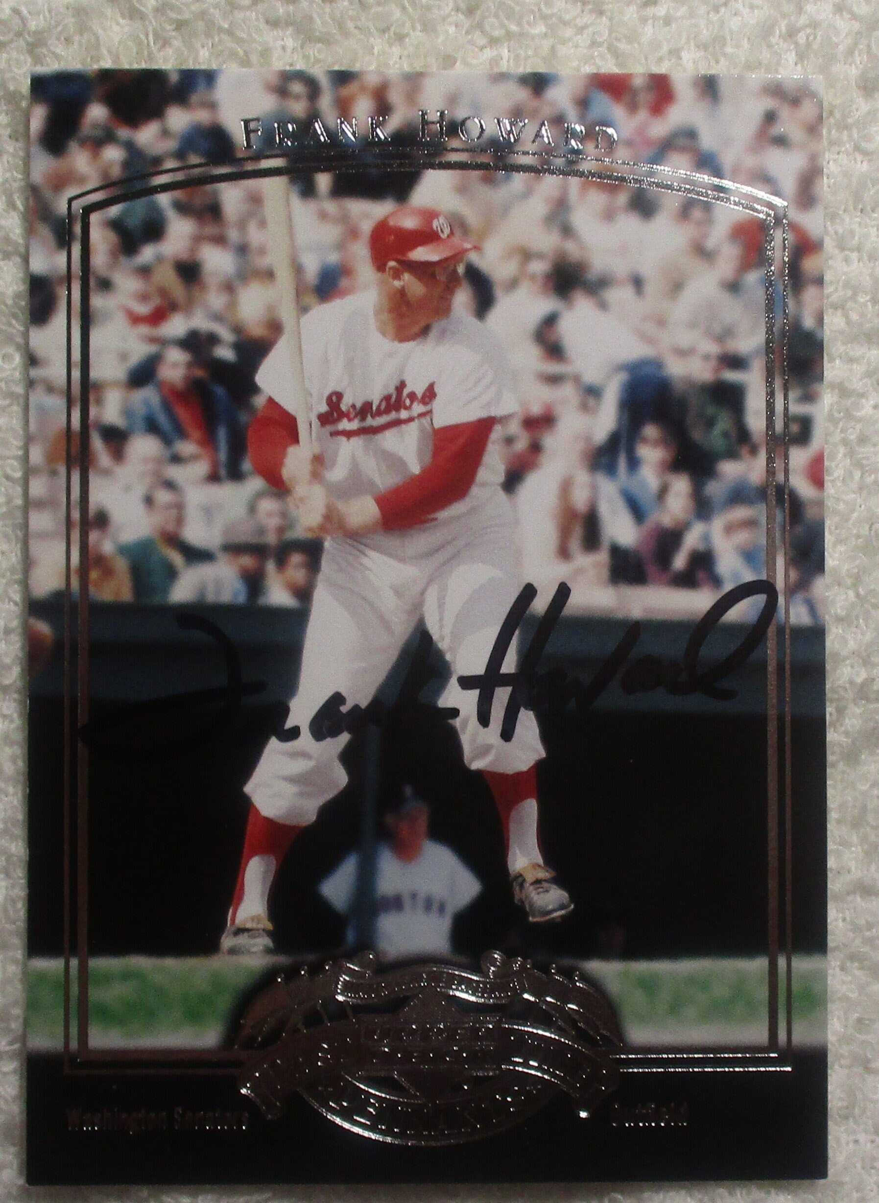 Frank Howard Past Time Pennants Autographed Card Senators No - Etsy
