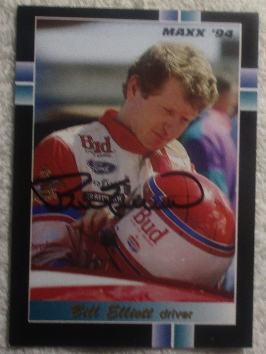 Bill Elliott Autographed Card NASCAR No COA - Etsy