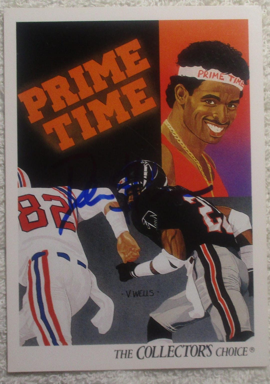 Deion Sanders Prime Time Autographed Card Falcons No COA - Etsy