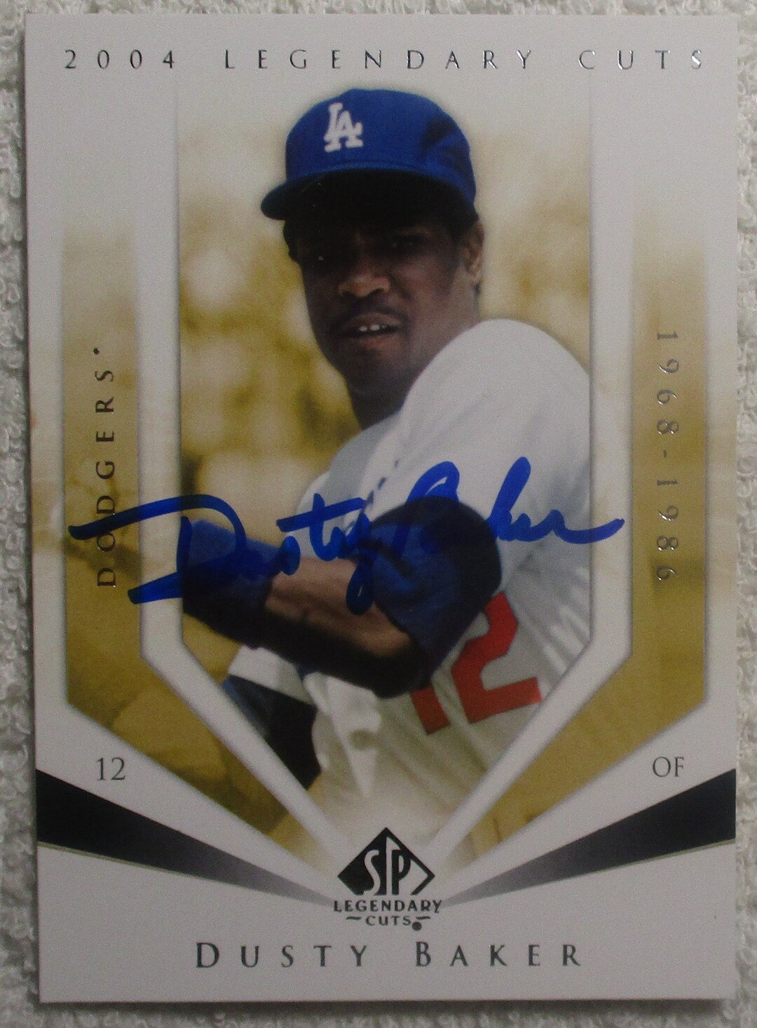 Dusty Baker Legendary Cuts Autographed Card Dodgers No COA - Etsy