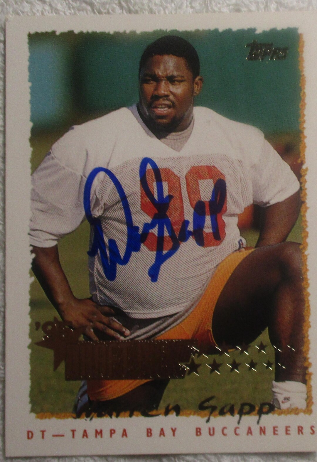Warren Sapp Rookie Autographed Card Buccaneers No COA - Etsy
