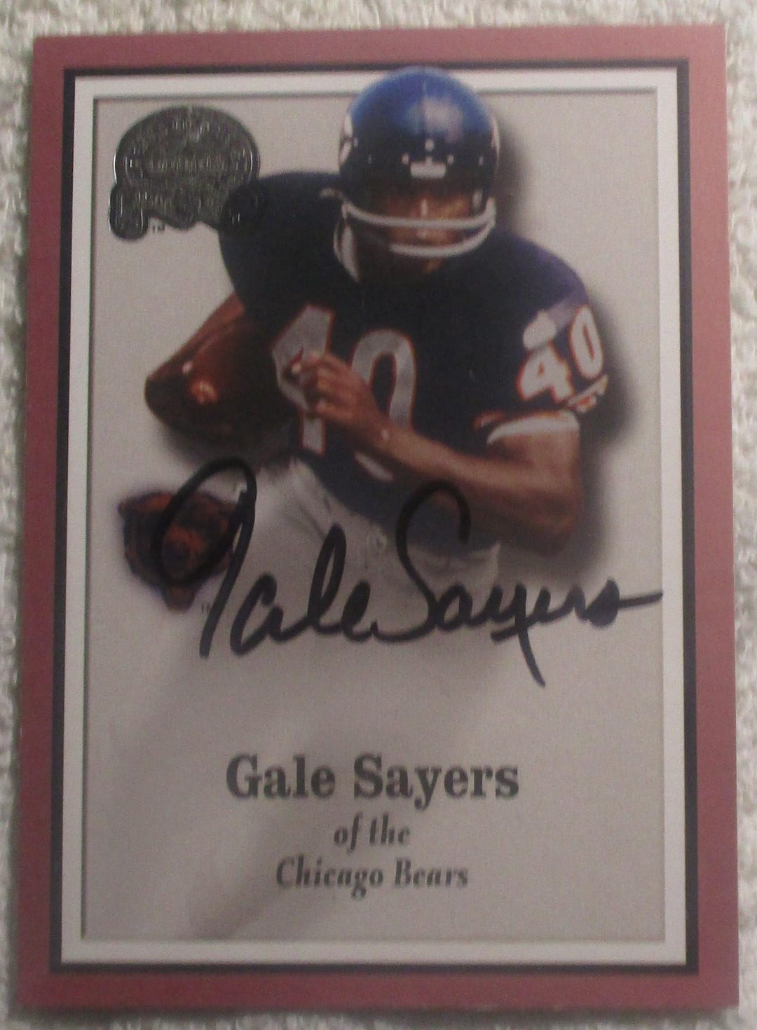 Gale Sayers Greats Game Autographed Card Bears Bo COA - Etsy