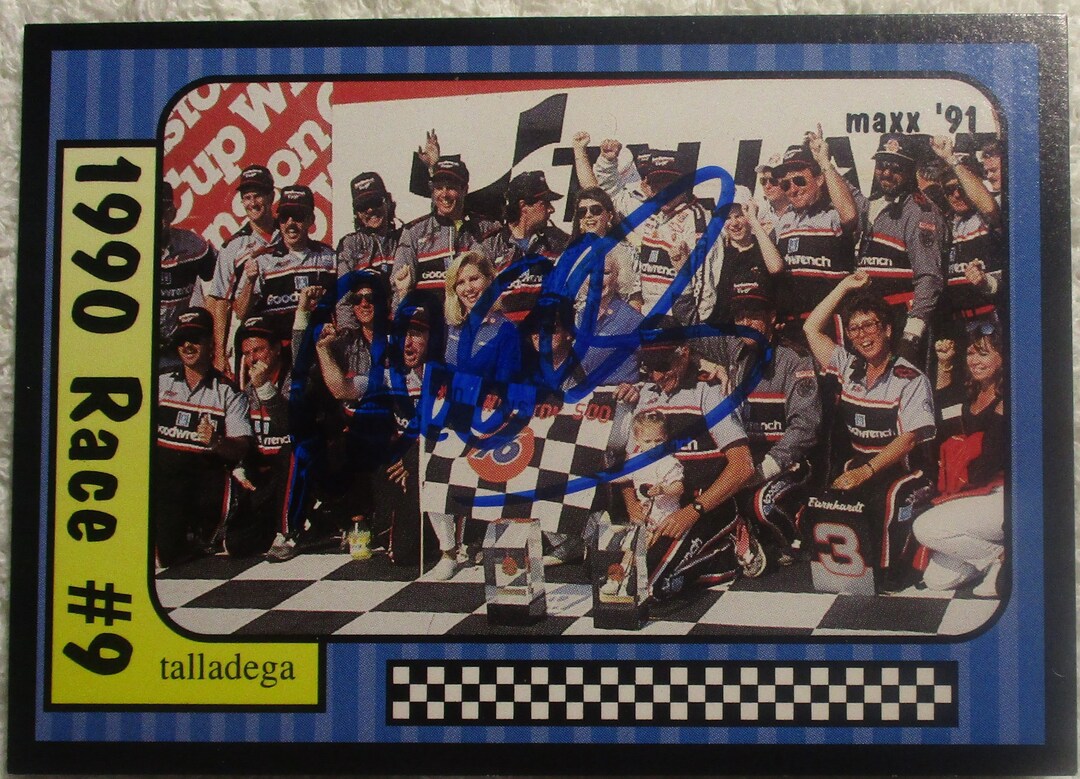 Dale Earnhardt Autographed Card NASCAR No COA - Etsy