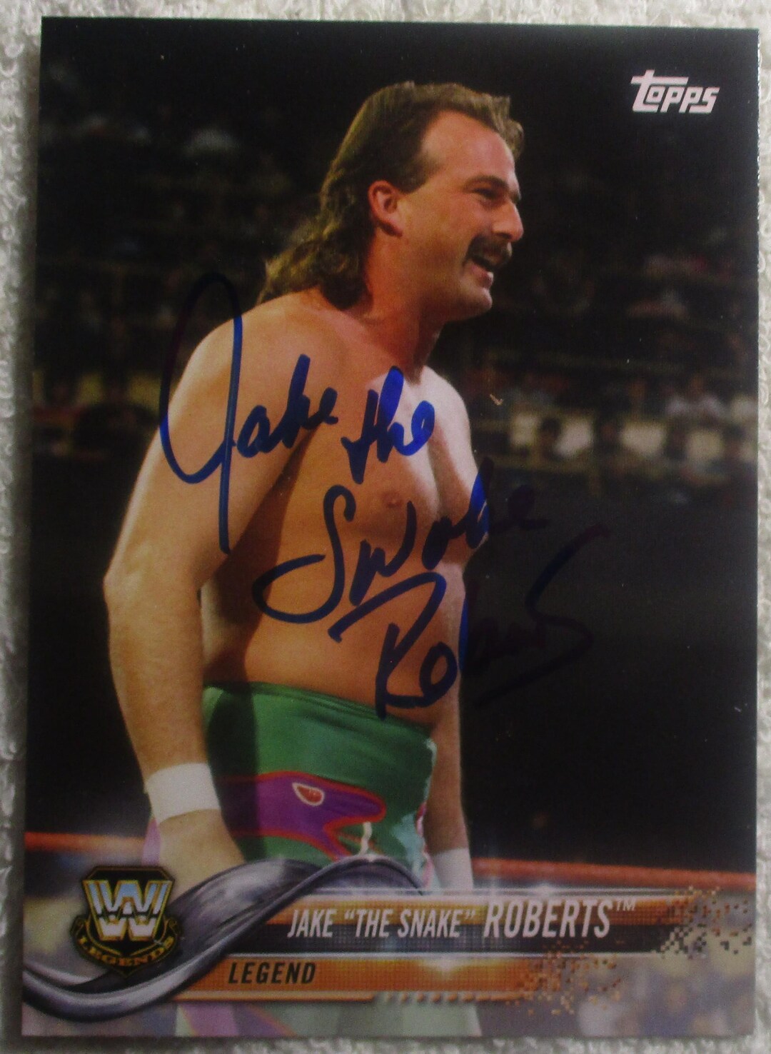 Jake the Snake Roberts Legends Autographed Card WWE No COA - Etsy
