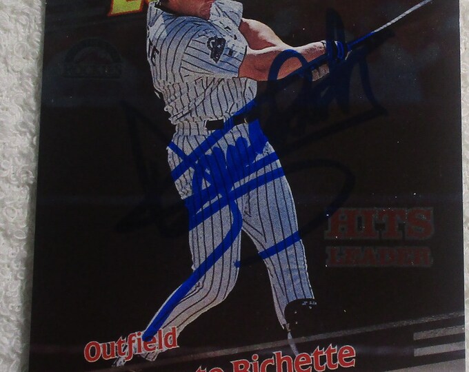 Dante Bichette League Leaders Autographed Card Rockies No COA - Etsy