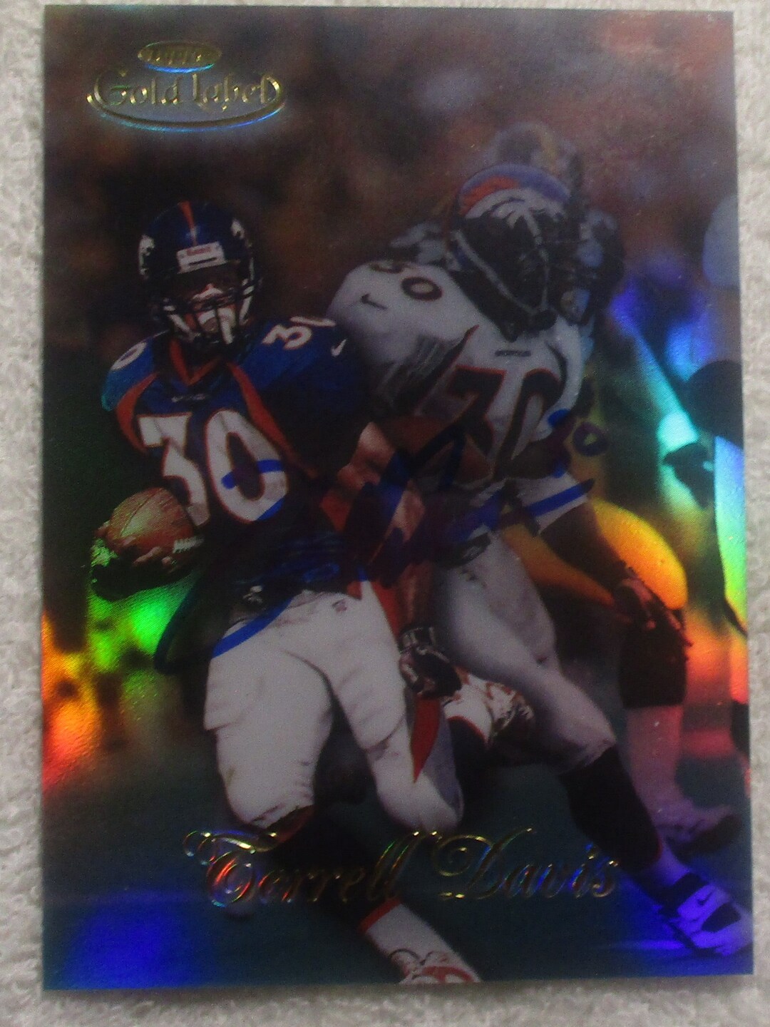 Terrell Davis Gold Label Autographed Card Broncos No COA - Etsy