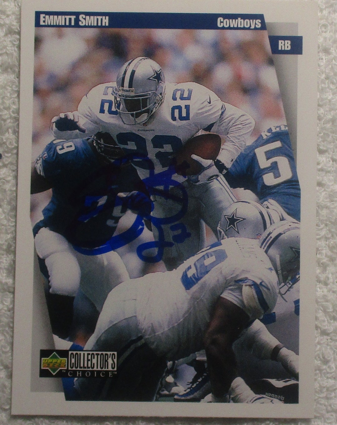 Emmitt Smith Autographed Card Cowboys No COA - Etsy