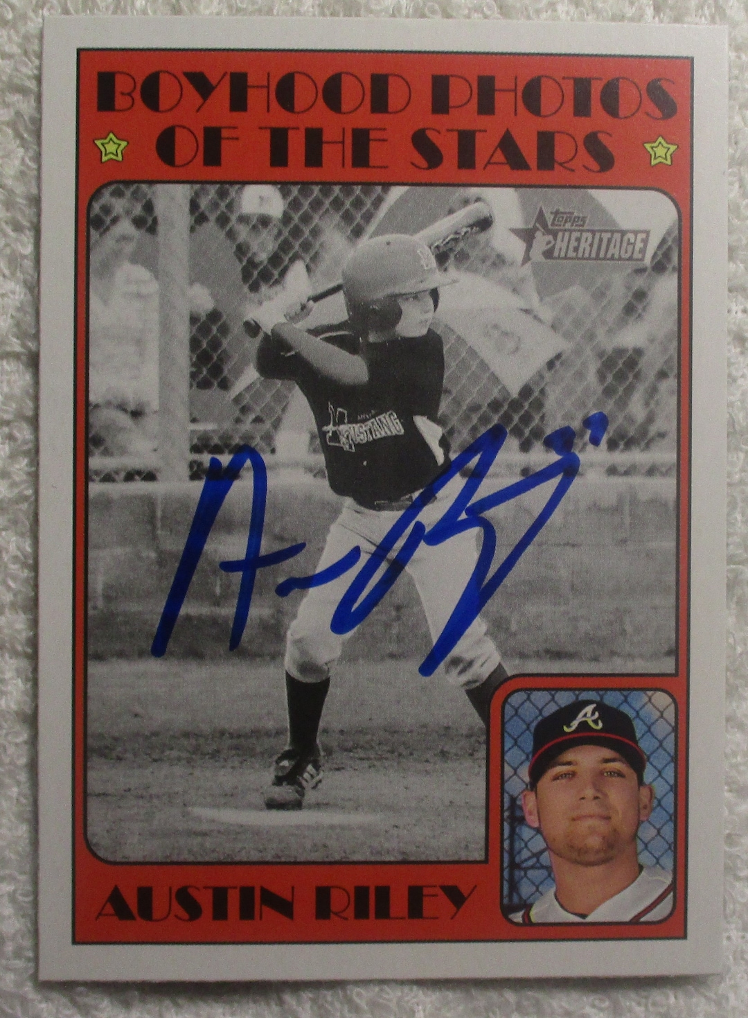 Austin Riley Boyhood Photos Autographed Card Braves No COA - Etsy