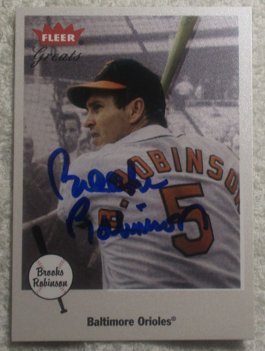 Brooks Robinson Greats Autographed Card Orioles No COA - Etsy