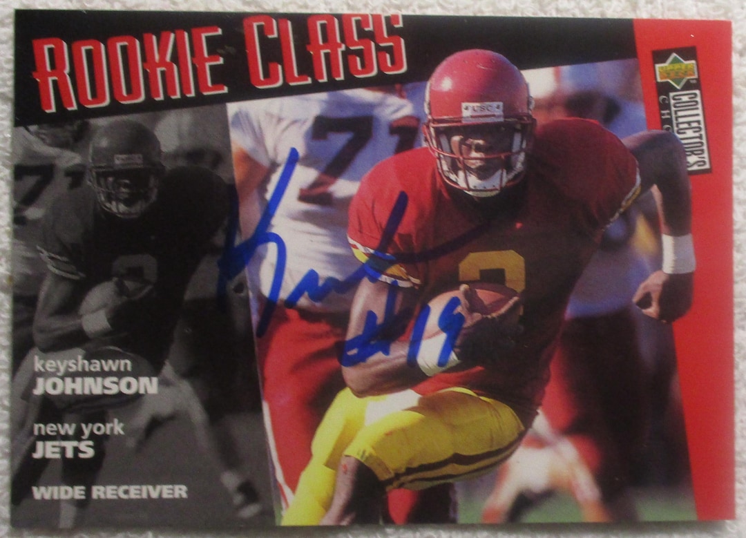 Keyshawn Johnson Rookie Autographed Card Jets No COA - Etsy