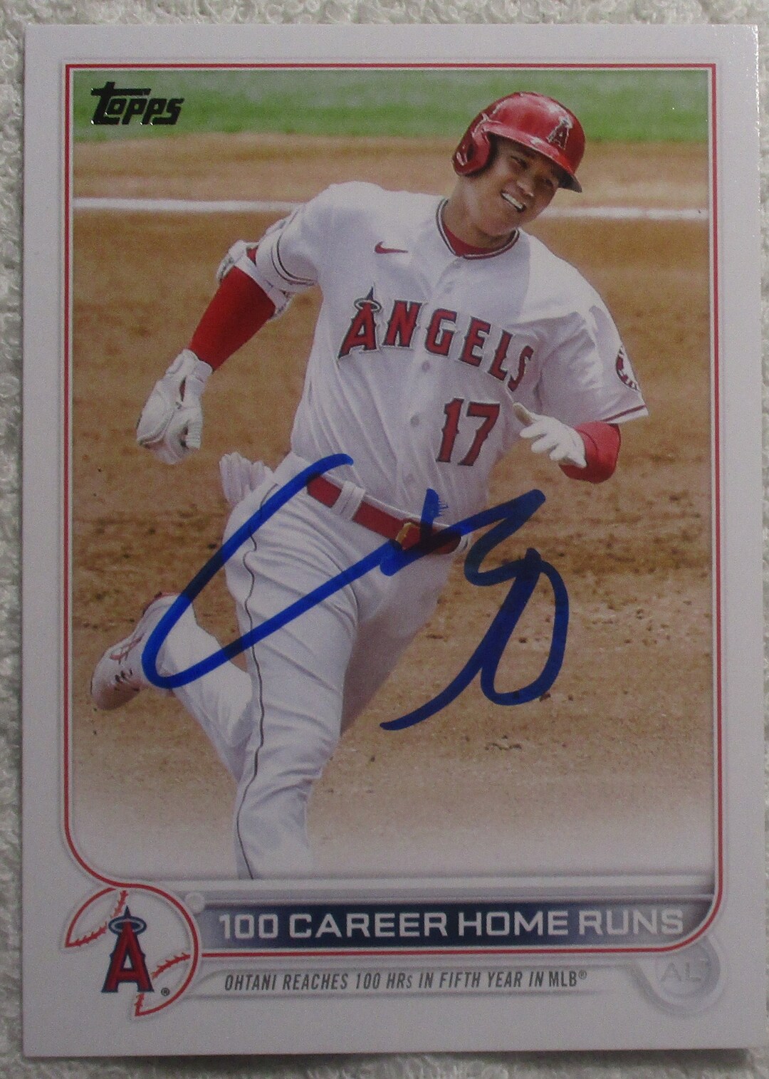 Shohei Ohtani 100 Career Hrs Autographed Card Angels No COA - Etsy