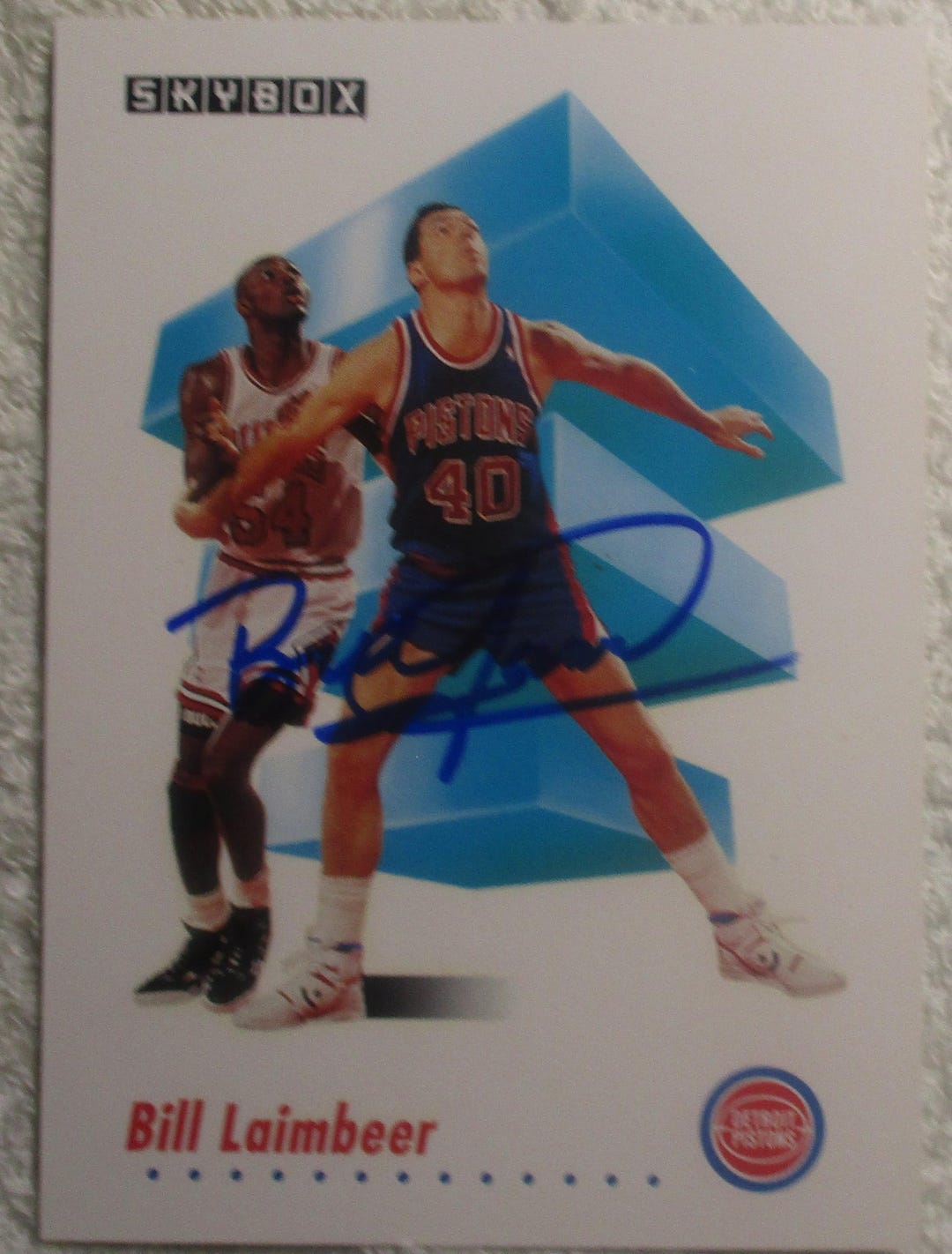 Bill Laimbeer Autographed Card Pistons No COA - Etsy