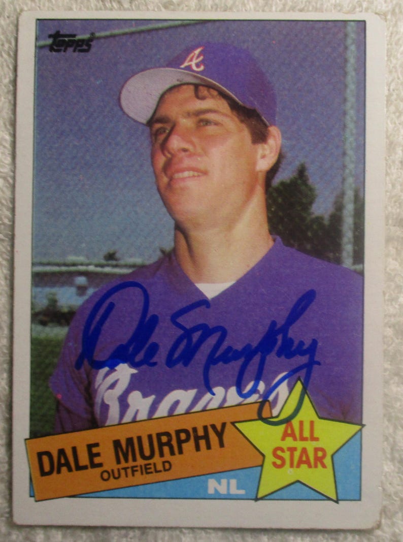 Dale Murphy All-stars Autographed Card Braves No COA - Etsy