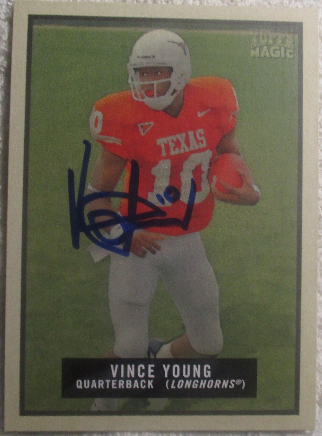 Vince Young Autographed Card Titans No COA - Etsy