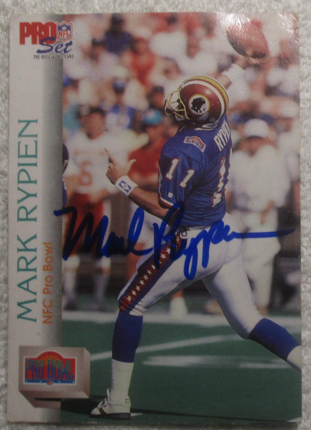 Mark Rypien Pro Bowl Autographed Card Washington No COA - Etsy