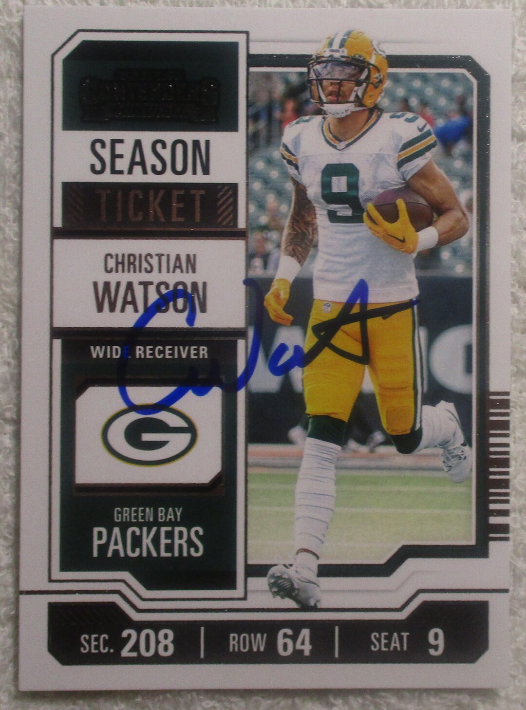 Christian Watson Autographed Card Packers No COA - Etsy