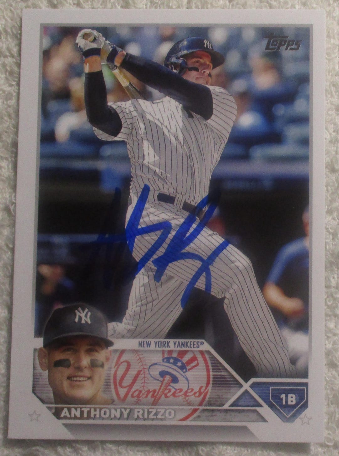 Anthony Rizzo Autographed Card Yankees No COA - Etsy