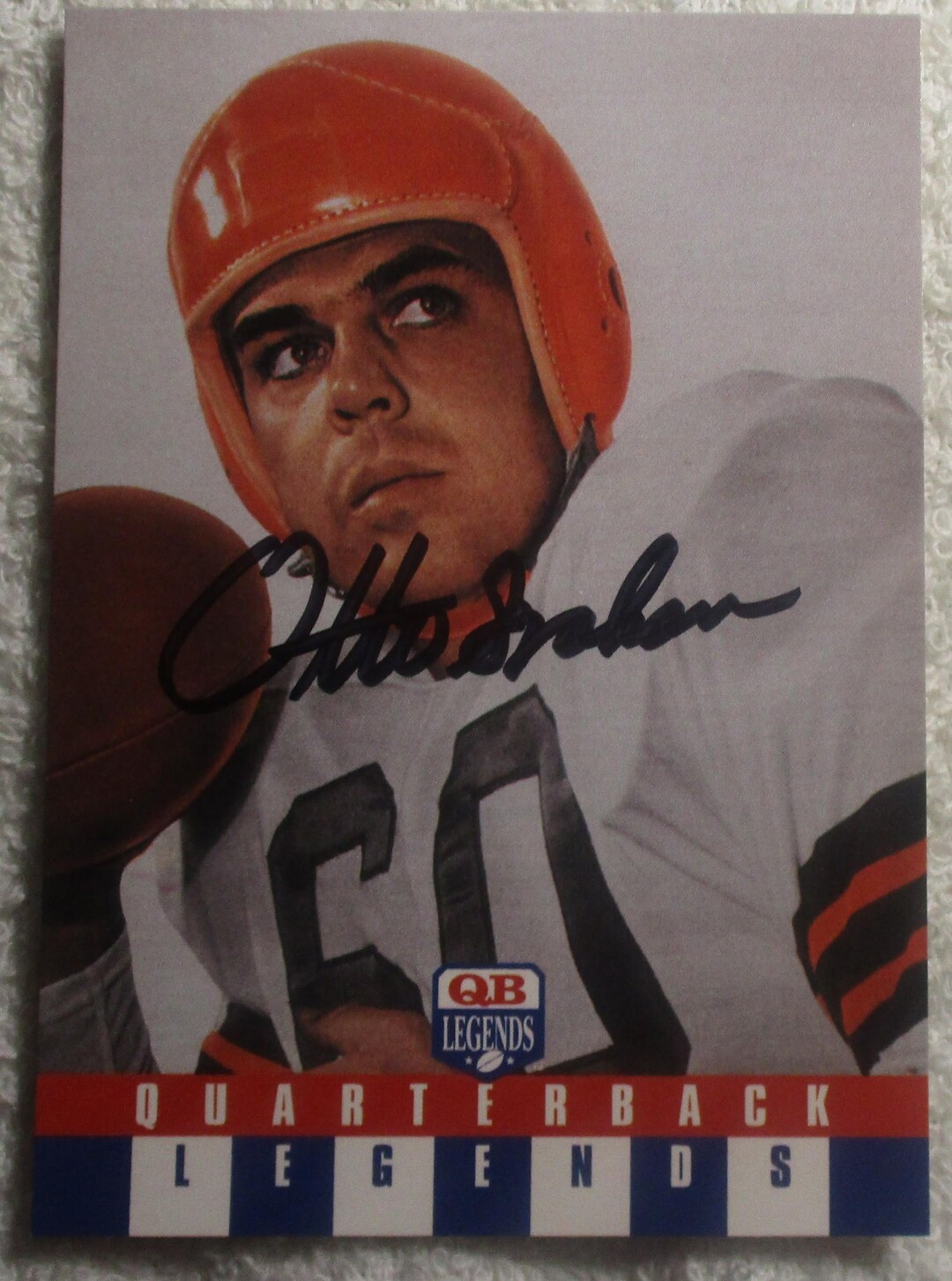 Otto Graham QB Legends Autographed Card Browns No COA - Etsy