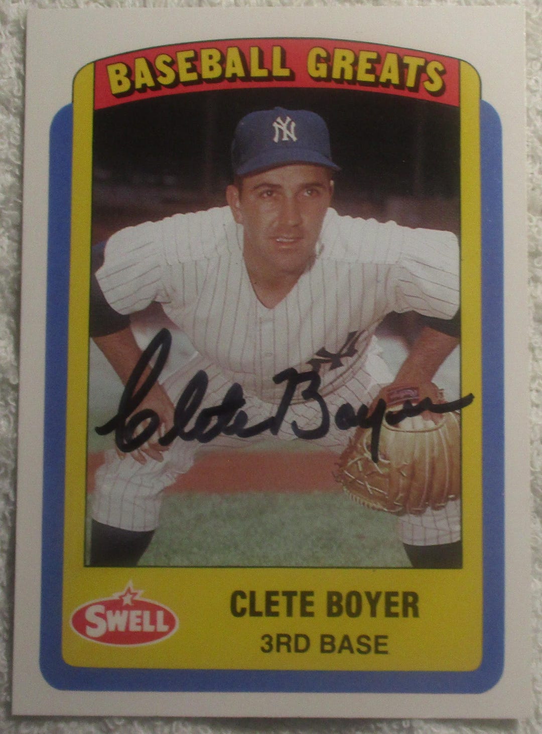 Clete Boyer Baseball Greats Autographed Card Yankees No COA - Etsy