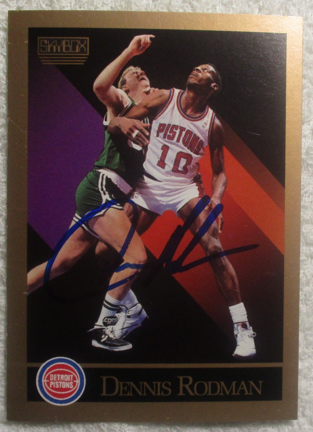 Dennis Rodman Autographed Card Pistons No COA - Etsy