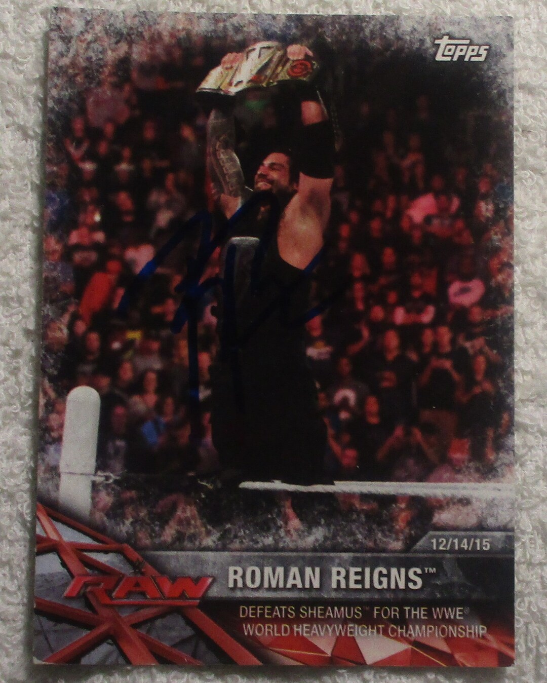 Roman Reigns RAW Autographed Card WWE No COA - Etsy