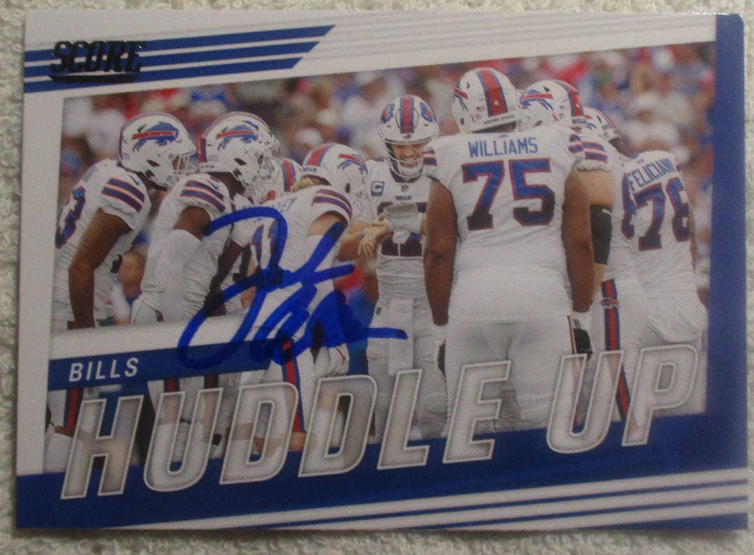 Josh Allen Huddle up Autographed Card Bills No COA - Etsy