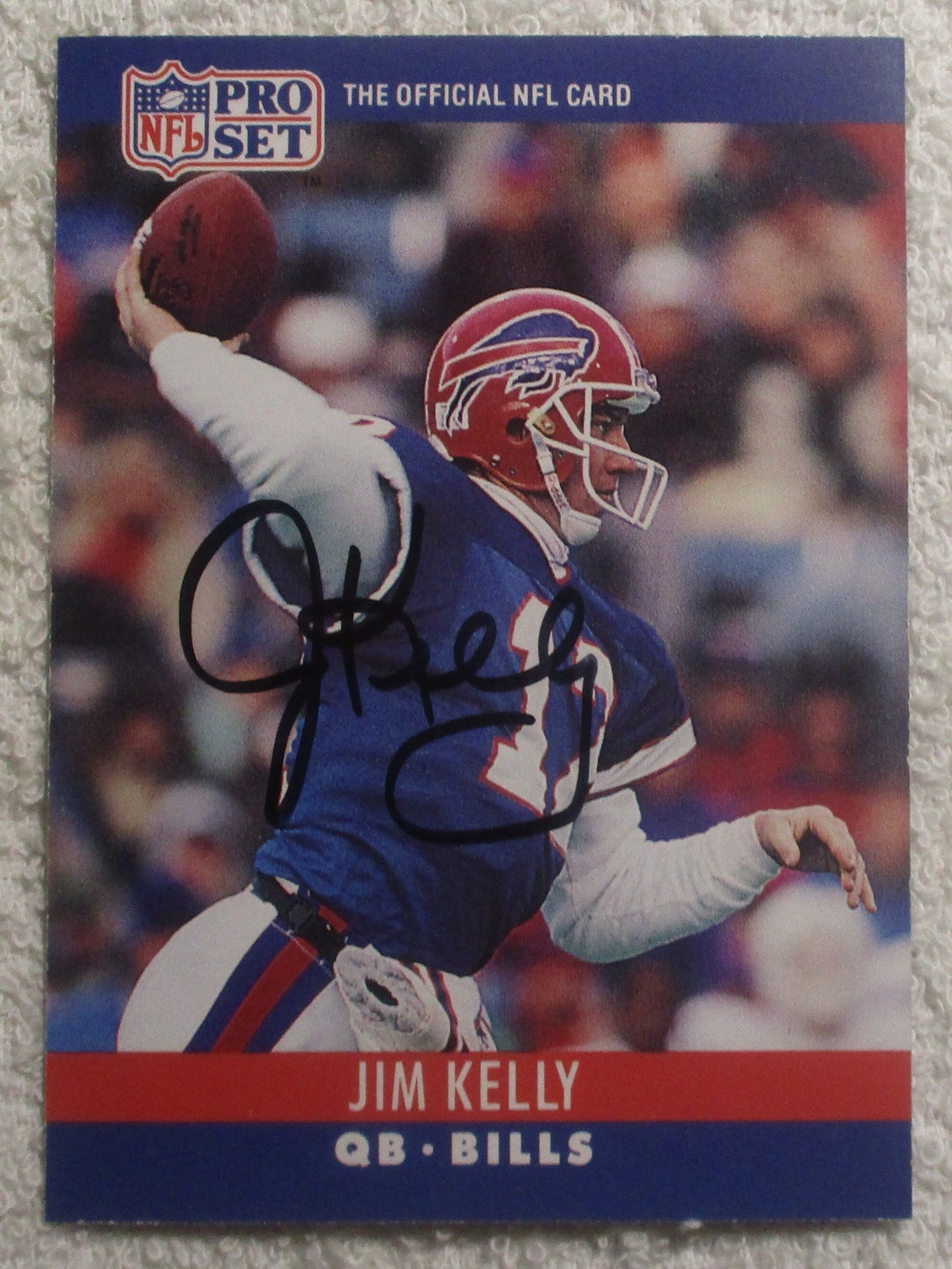 Jim Kelly Autographed Card Bills No COA - Etsy