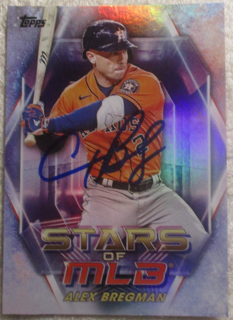 Alex Bregman Stars of MLB Autographed Card Astros No COA - Etsy