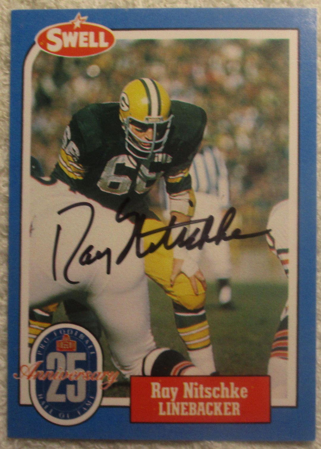 Ray Nitschke Football Greats Autographed Card Packers No COA - Etsy