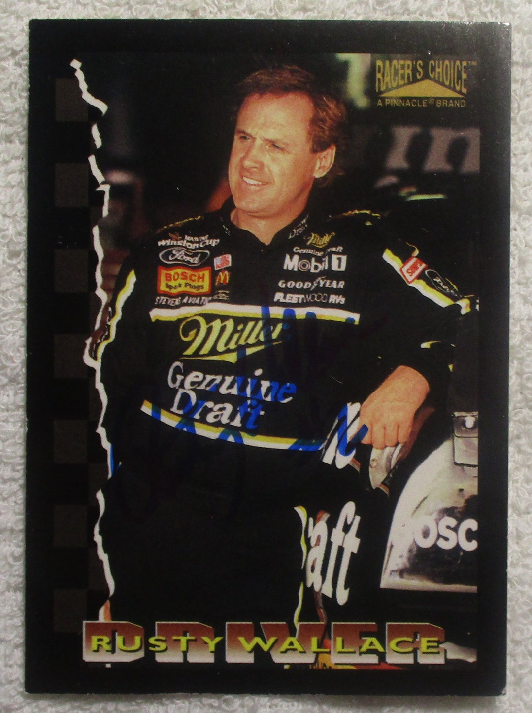 Rusty Wallace Autographed Card NASCAR No COA - Etsy