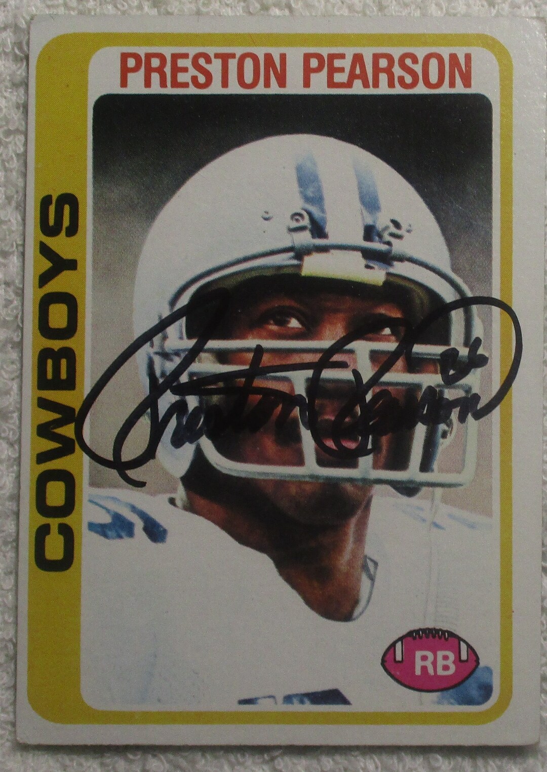 Preston Pearson Autographed Card Cowboys No COA - Etsy