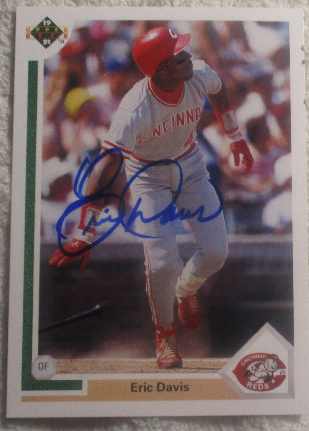 Eric Davis Autographed Card Reds No COA - Etsy