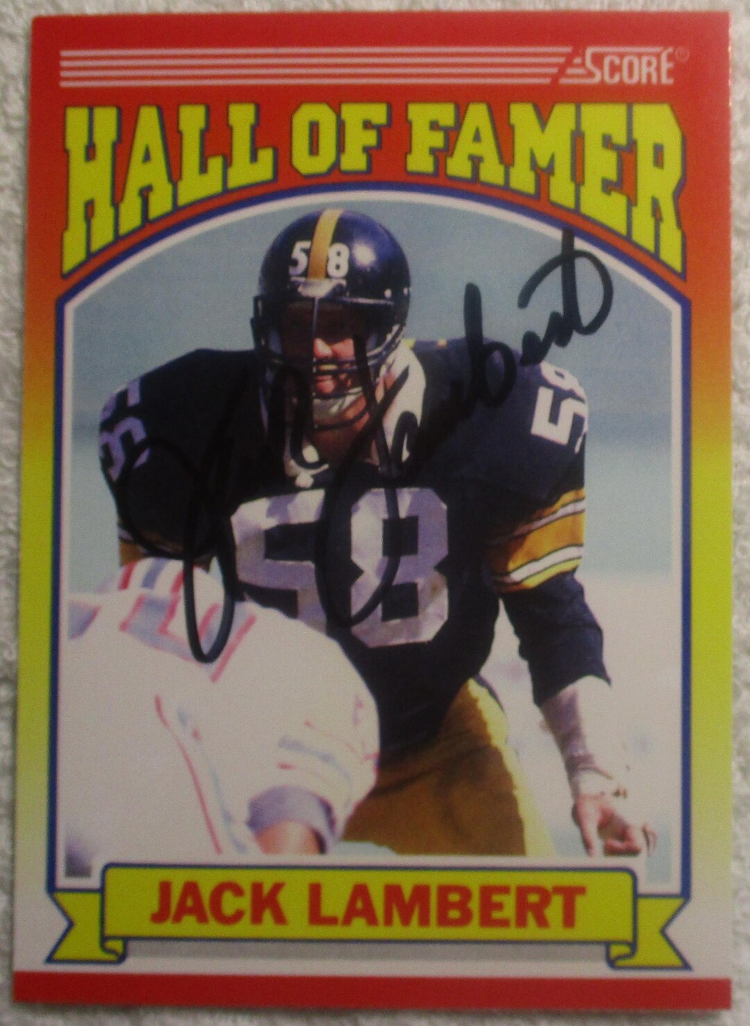 Jack Lambert Hall of Famer Autographed Card Steelers No COA - Etsy