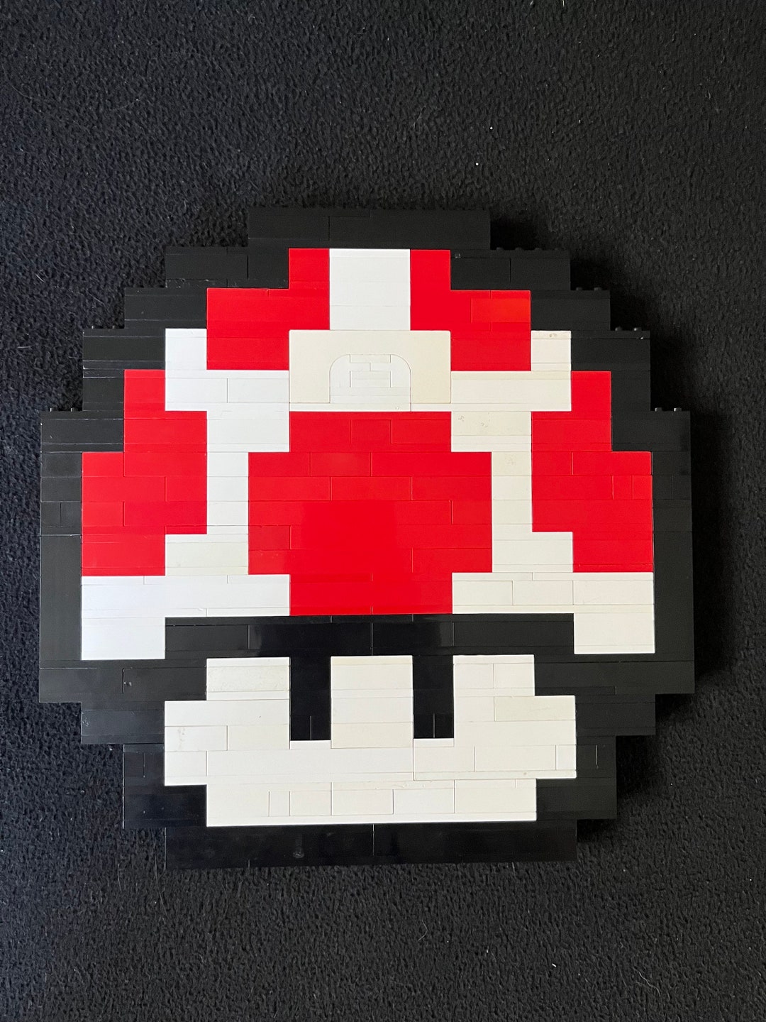Lego Designed MOC 8 Bit Wall Art Super Mario Bros. Power up Mushroom - Etsy