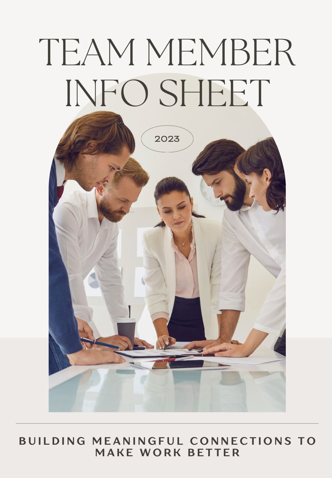 Team Member Info Sheet + Manager Guide - Etsy