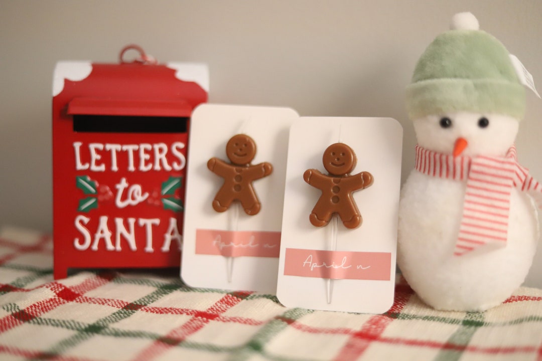 Gingerbread Man Birthday Cake Candle, Gingerbread Man Cake Topper - Etsy