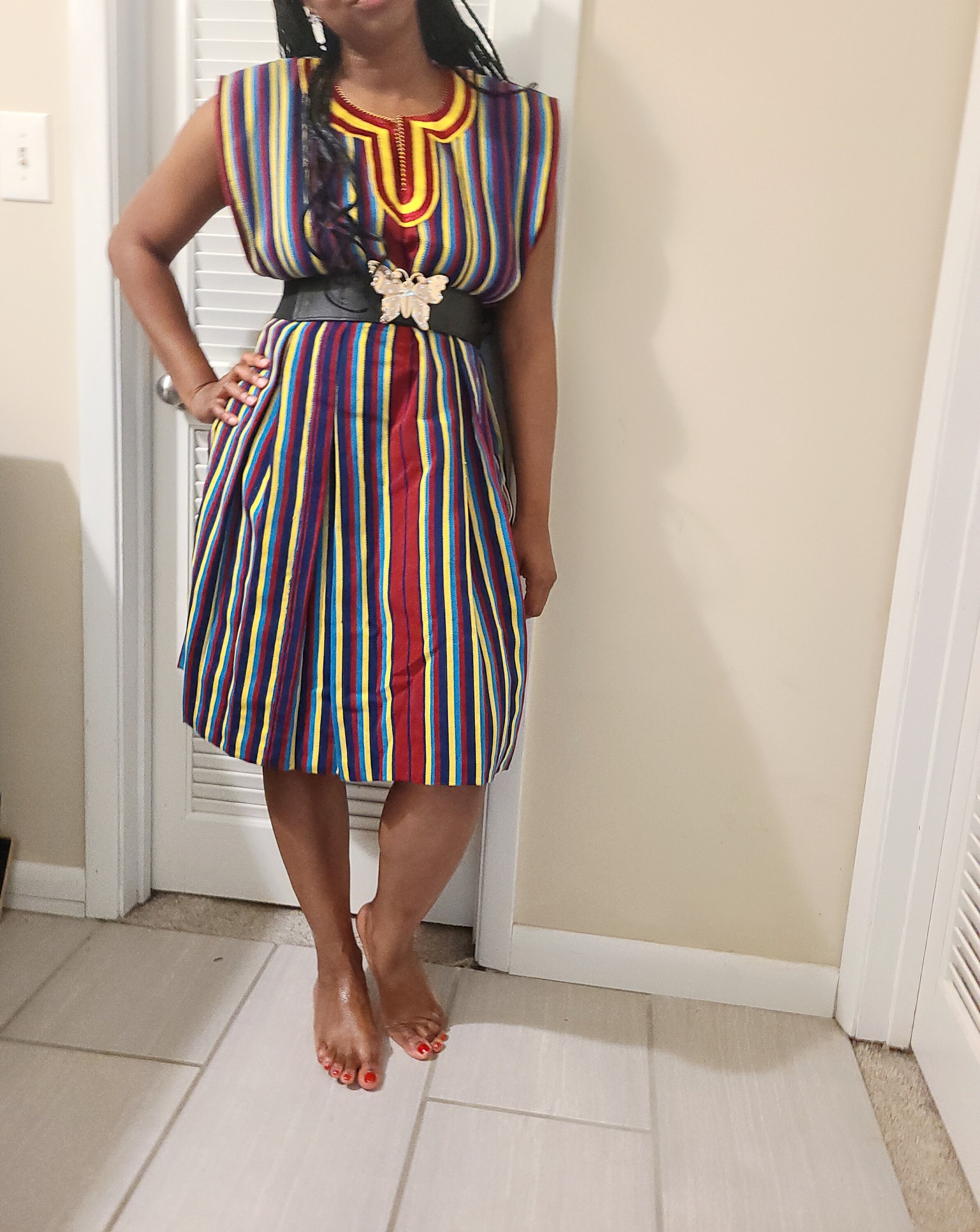 The Woman King Movie Costume Aso Oke Dress Children Size Age 14-16 - Etsy