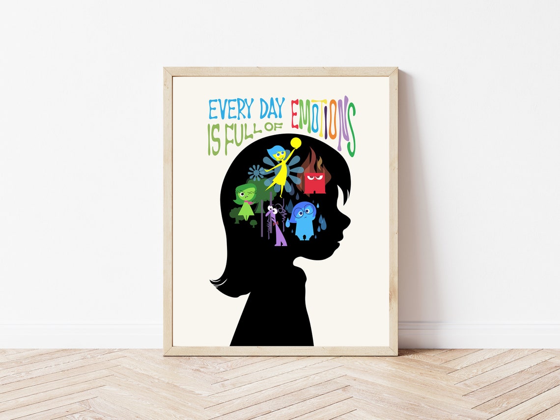 INSIDE OUT Five Core Emotion Digital Art School Counselor Office ...