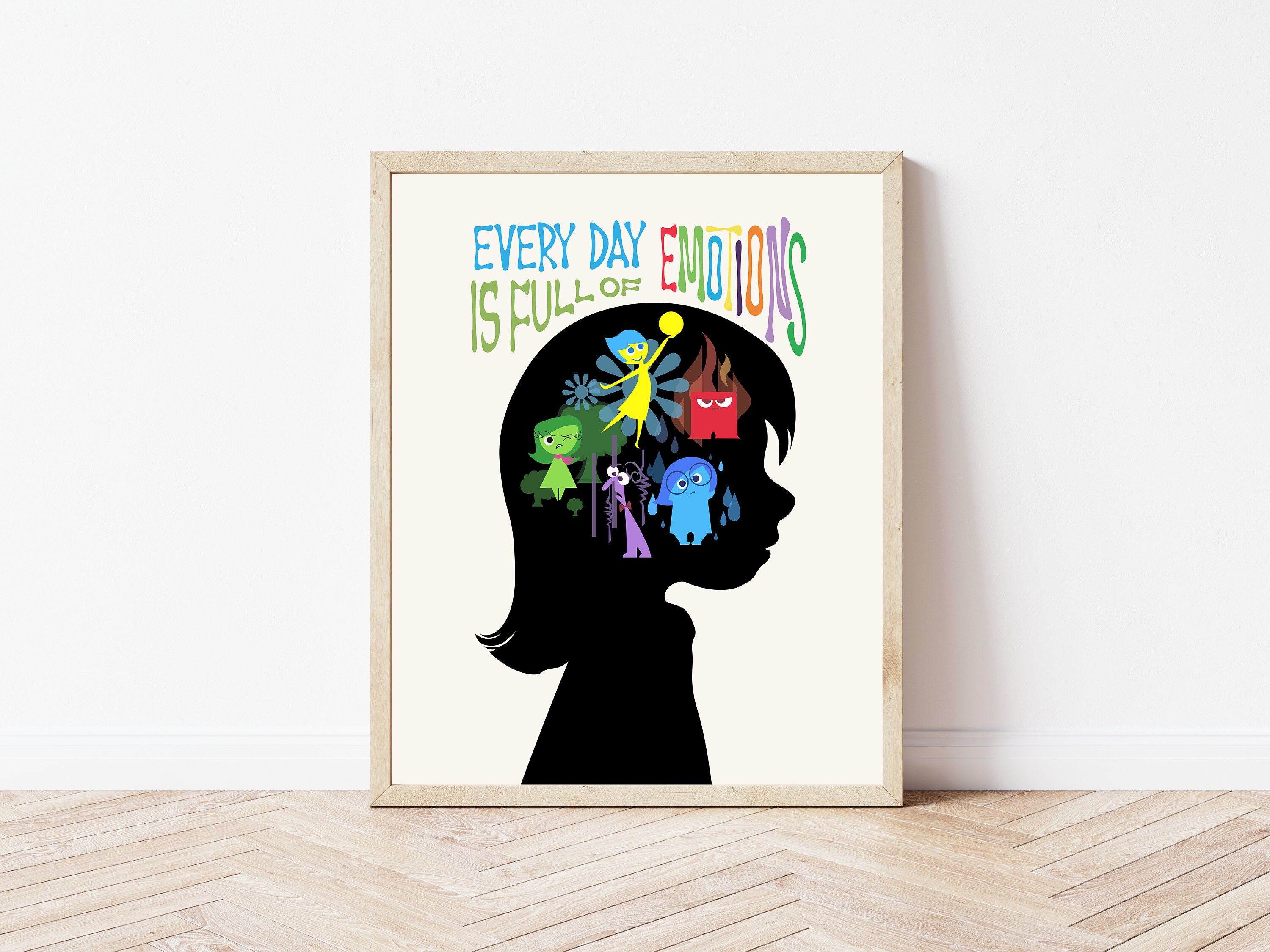 INSIDE OUT Five Core Emotion Digital Art School Counselor Office ...