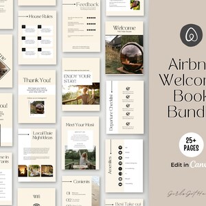 Airbnb Host Book Template Editable Airbnb Welcome Guide - Etsy