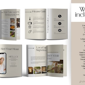 Airbnb Host Book Template Editable Airbnb Welcome Guide - Etsy