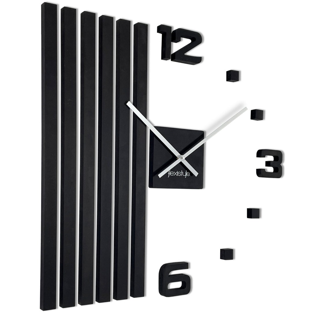 Rustic Wall Clock Slats Wood Wall Clock,wall Clock Modern Living Room ...