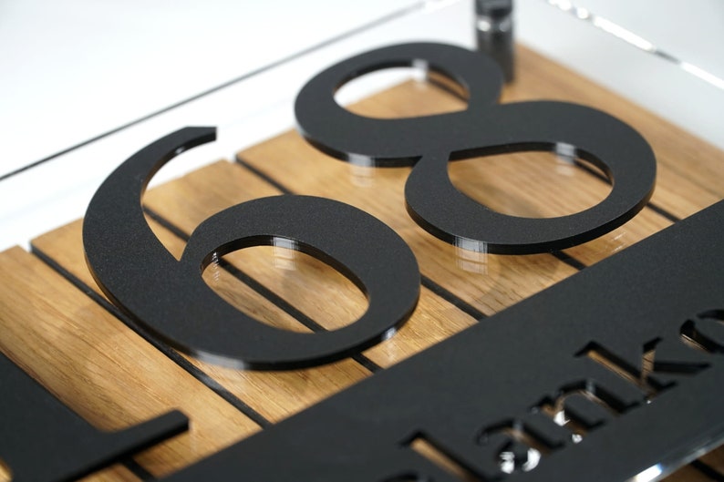 House Number Sign Modern House Numbermetal House - Etsy