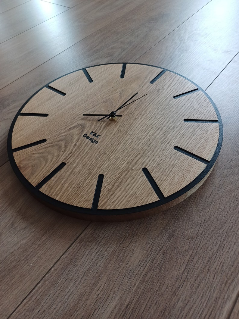 Wooden Solid Oak Wall Clock - Etsy